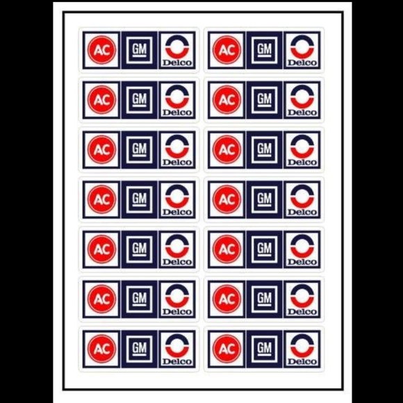 Design | Ac Delco Gm Retro Laminated Vinyl Stickers 1682 | Poshmark